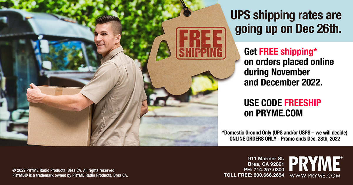 PRYME NOVEMBER FREE SHIPPING SPECIAL